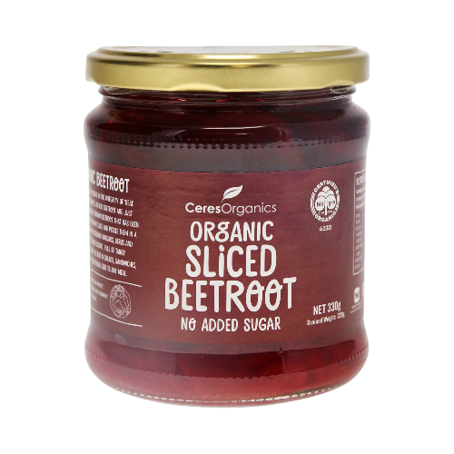 Organic Sliced Beetroot 330g | Tangy, Certified Organic