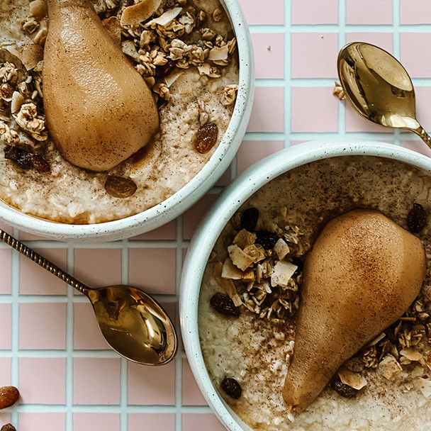 Poached Pear Porridge